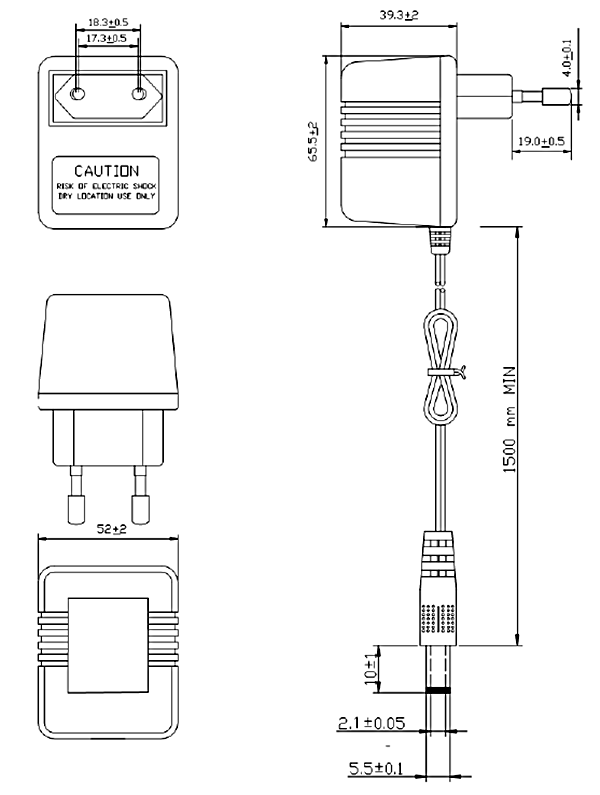 ac adaptor 230v-50hz dc 12v 500ma power supply linear adapter ...